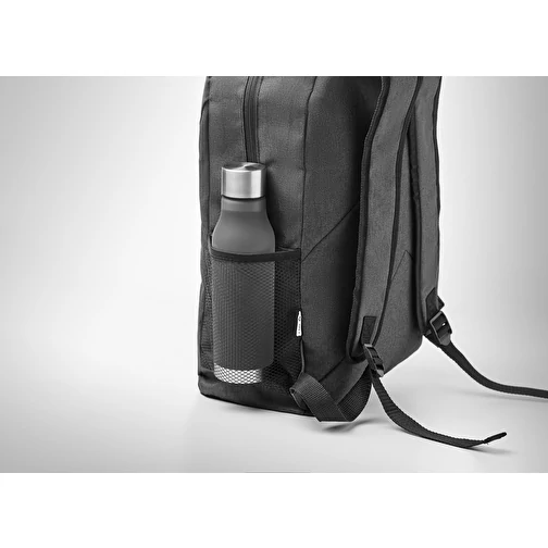 Rucksack 600D SIENA (schwarz, RPET, 260g) als Werbegeschenke Auf ...
