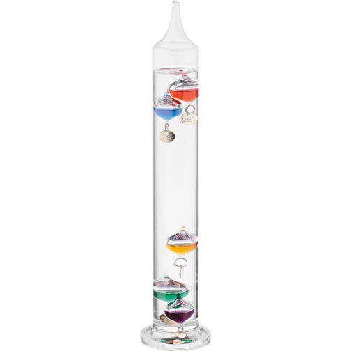 Galileo Thermometer 28cm (transparent, Glas, 420g) als Werbemittel Auf ...