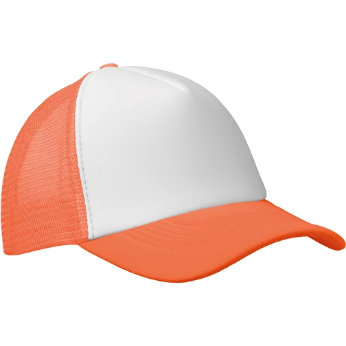 Trucker cap 5 panels BUBBLE (neonorange, PE, 65g) als Werbegeschenke ...