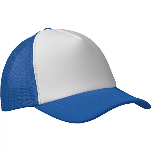 Trucker cap 5 panels BUBBLE (weiß / blau, PE, 65g) als Werbemittel Auf ...