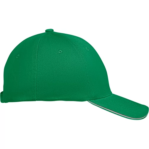 Baseball cap 6 panels 260g/m² BUFFALO (präriegrün / weiss, Baumwolle ...
