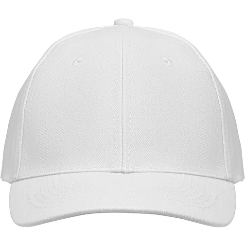 Baseball cap 6 panels 260g/m² BUFFALO (weiß, Baumwolle, 78g) als ...