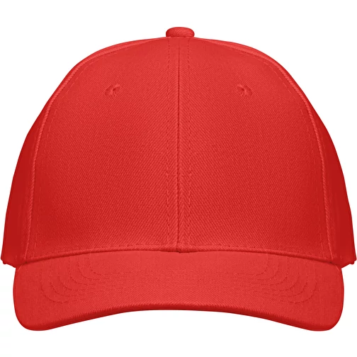 Baseball cap 6 panels 260g/m² BUFFALO (rot, Baumwolle, 78g) als ...