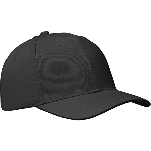 Baseball cap 6 panels 260g/m² BUFFALO (schwarz, Baumwolle, 78g) als ...