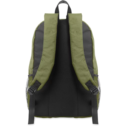 Rucksack 600D Polyester HIGE (armeegrün, RPET, 260g) als Werbegeschenke ...