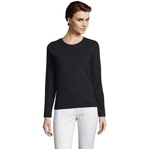SOL´S IMPERIAL LSL DAMEN T-SHIRT WOMEN (M, deep black, 191g) als ...
