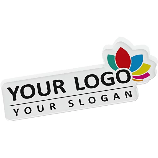 LaserContur - Logo-Schild (weiß, Acrylglas, 15g) als Werbegeschenke Auf ...