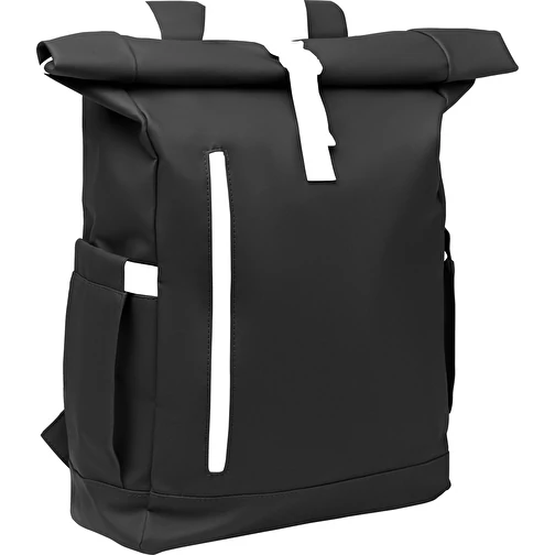 Rolltop-Rucksack 600D BANGKOK ROLL (schwarz, RPET, 560g) als ...