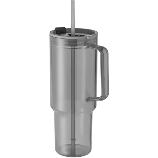 Trinkbecher 1200ml MUGORA (transparent grau, RPET, 530g) als ...