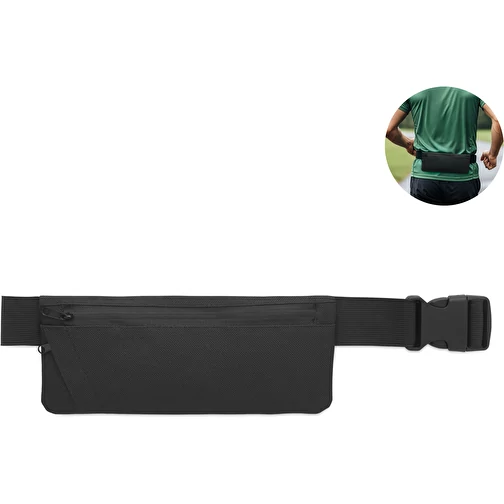 Gürteltasche 600D MODERATE (schwarz, RPET, 65g) als Werbegeschenke Auf ...