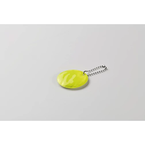 Schlüsselanhänger GRIN (neongelb, PVC, 3g) als Werbegeschenke Auf ...
