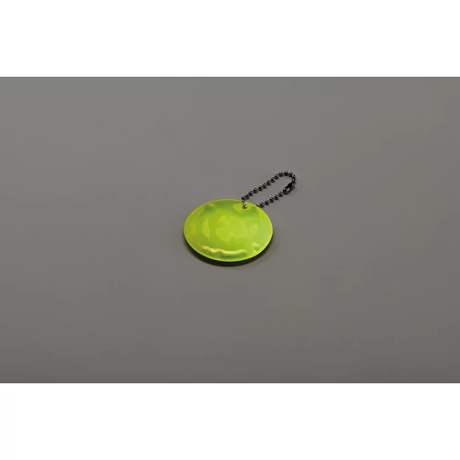 Schlüsselanhänger GRIN (neongelb, PVC, 3g) als Werbegeschenke Auf ...