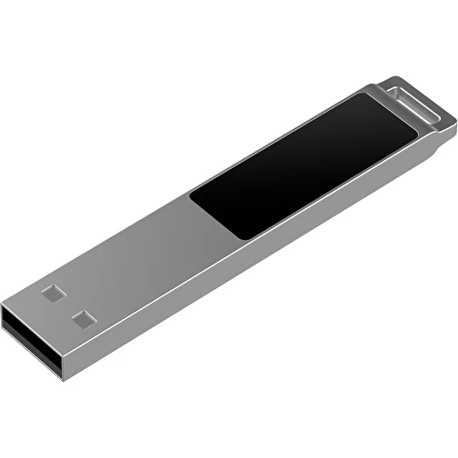 Slim Usb-stick Aus Mit Led-logo (1 GB, silber / schwarz, Metall, 6g ...