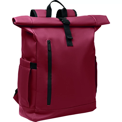 Rolltop-Rucksack 600D BANGKOK ROLL (bordeaux, RPET, 560g) als ...